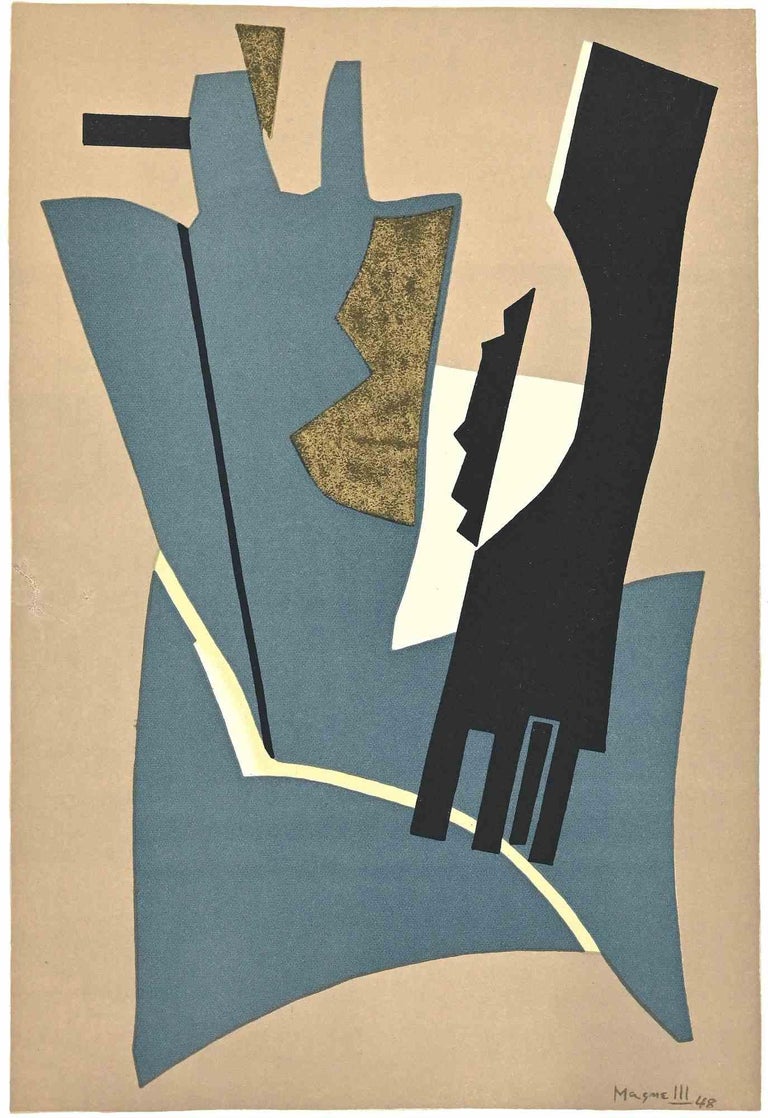 Alberto Magnelli - Abstract Composition - Lithograph by Alberto ...