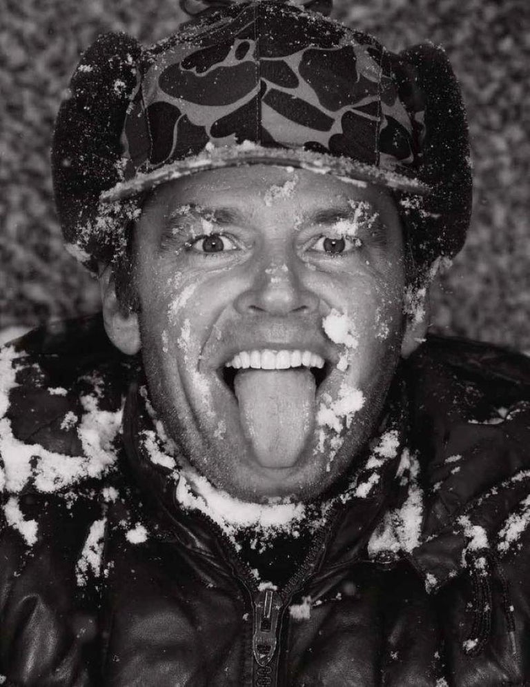 Albert Watson - Jack Nicholson with portrait and tongue out with snow ...