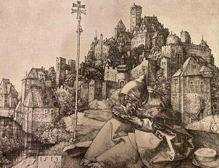 Saint Anthony Reading - Woodcut after Albrecht Durer - Early 20th ...