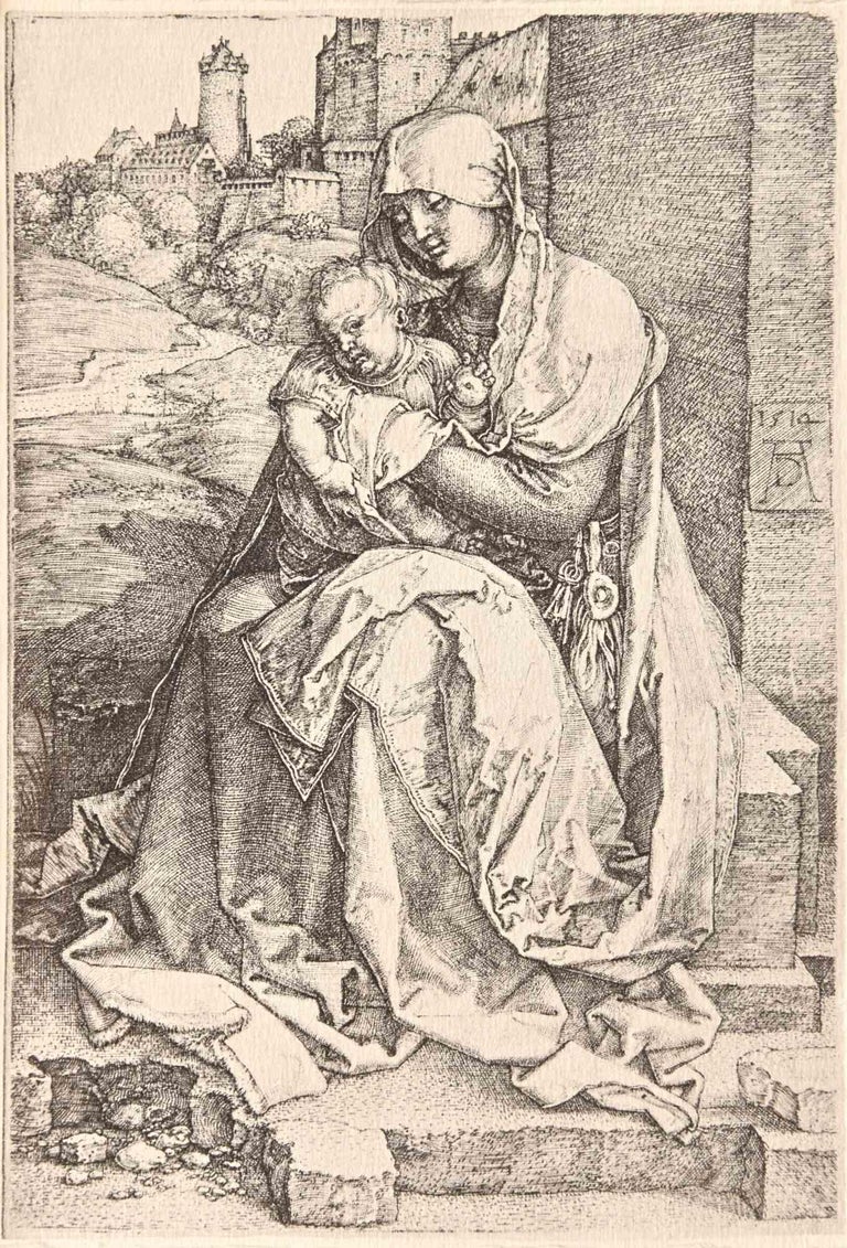 The Virgin and the Child - Woodcut after Albrecht Durer - Early 20th ...