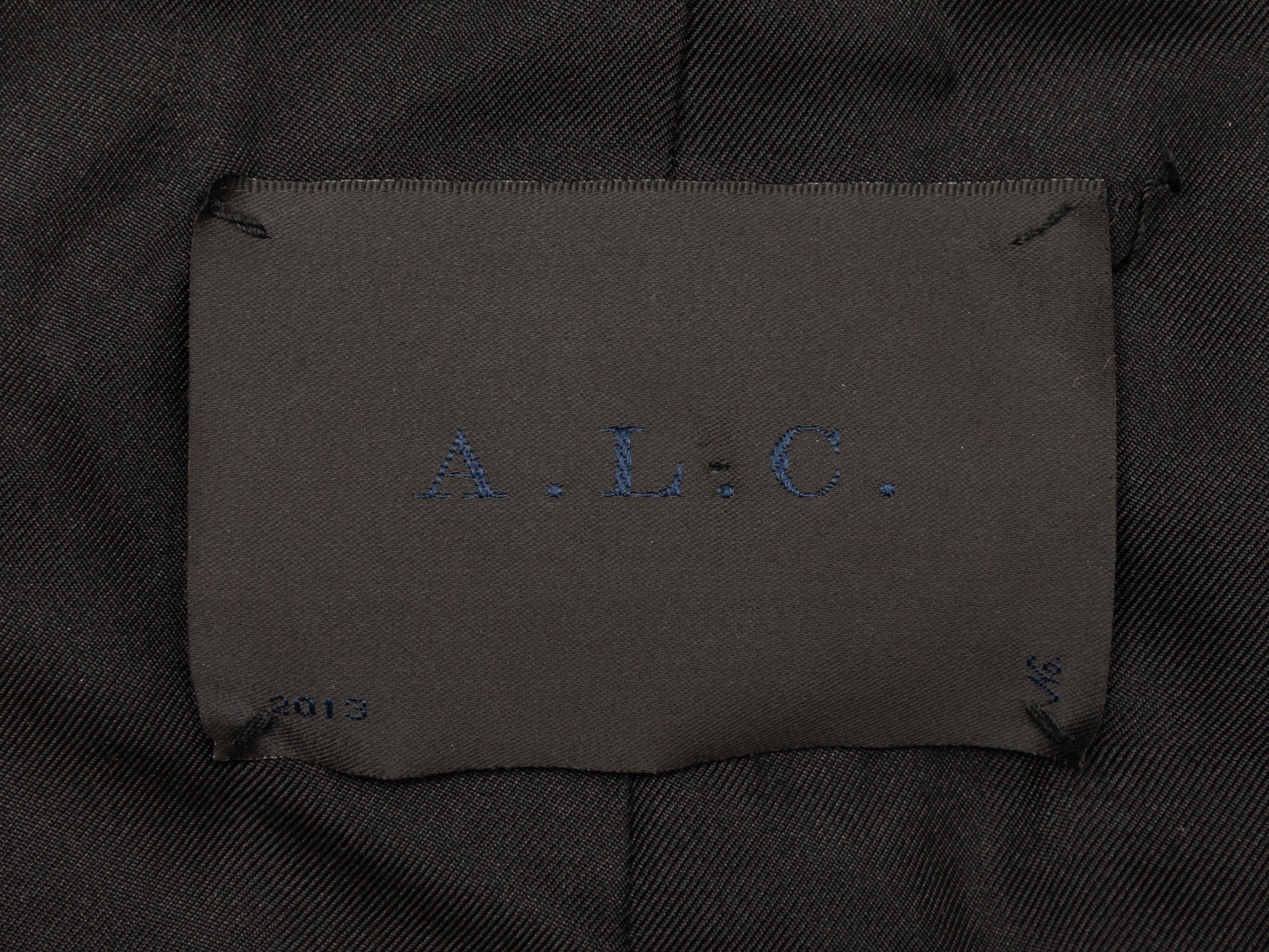 A.L.C. Black and White Leather Moto Jacket at 1stDibs