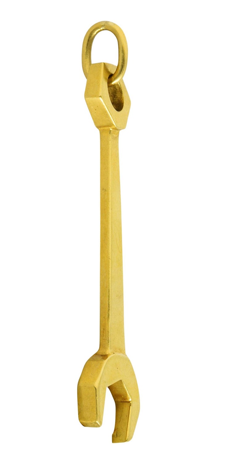 Aldo Cipullo 18 Karat Yellow Gold 1972 Wrench Vintage Pendant at 1stDibs
