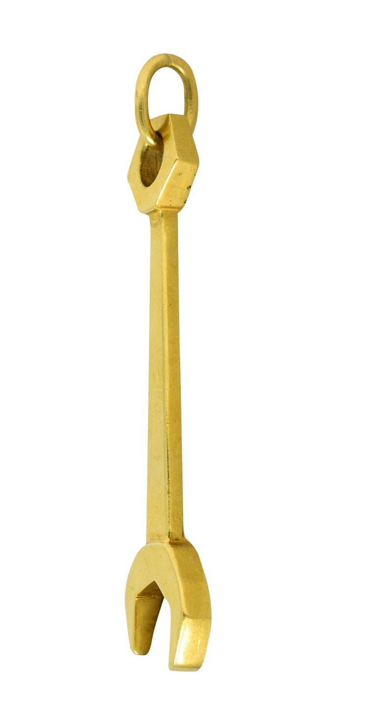 Aldo Cipullo 18 Karat Yellow Gold 1972 Wrench Vintage Pendant at 1stDibs