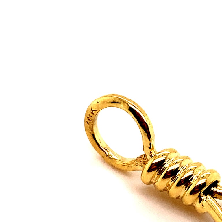 Aldo Cipullo Gold and Diamond Noose Charm For Sale at 1stDibs