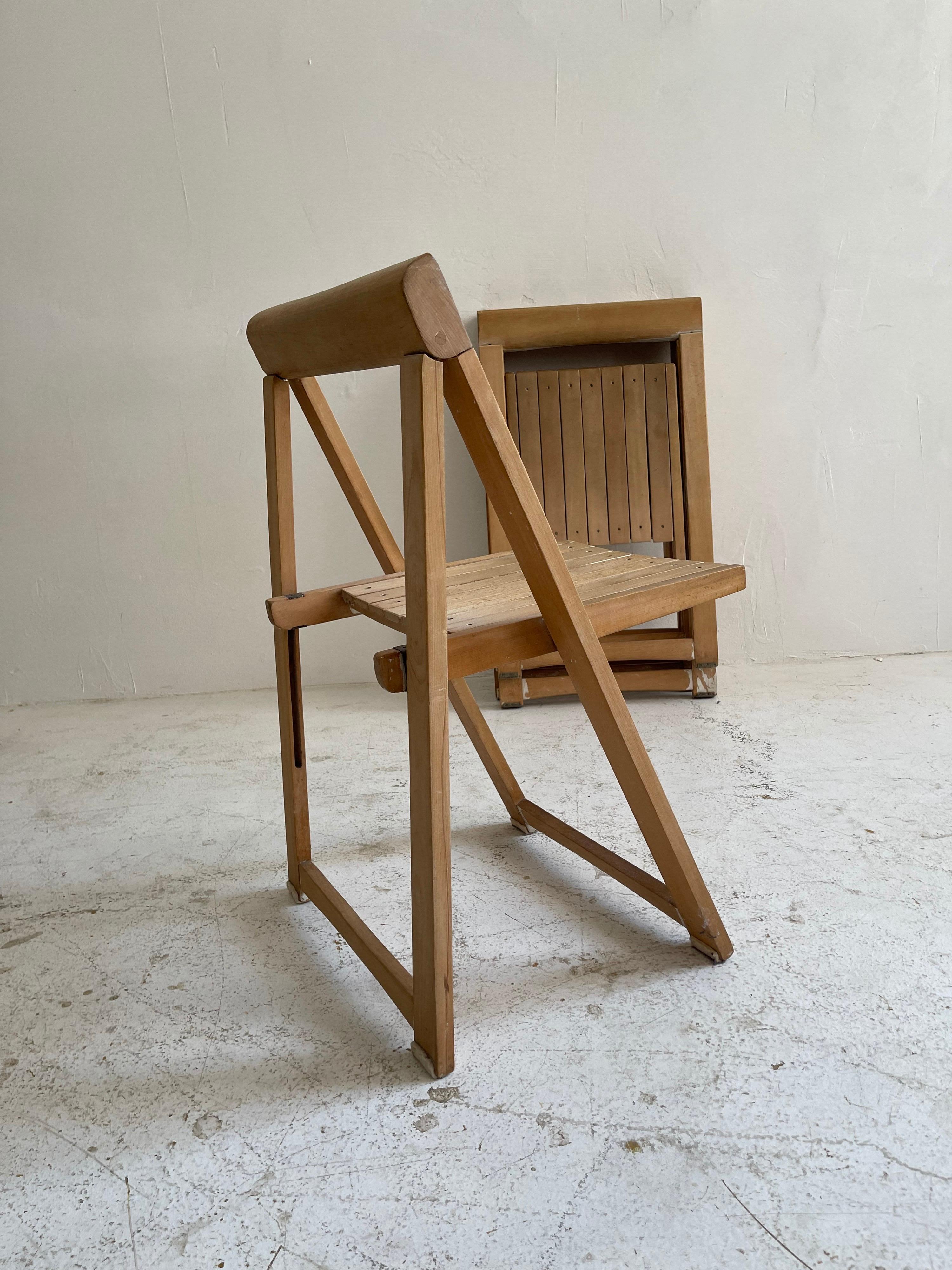 Aldo Jacober Folding Chairs Set of Four, Italy, 1960s For Sale at 1stDibs