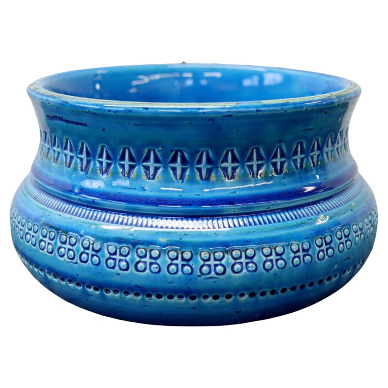 Aldo Londi Flavia Bitossi Rimini Blue Italian Ceramic Bowl For Sale at ...
