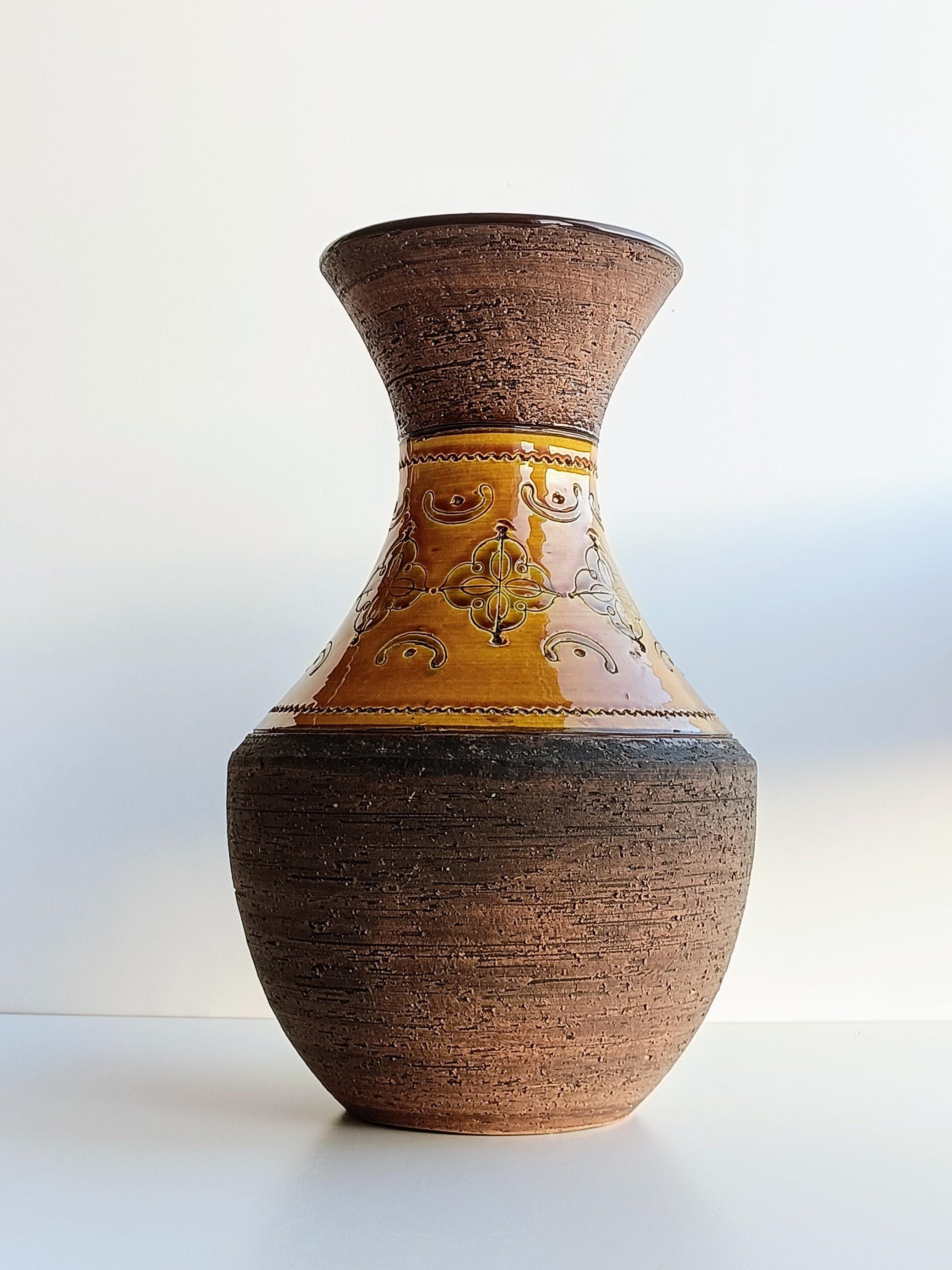 Aldo Londi for Bitossi Carta Fiorentina Ceramic XL Vase 1950s For Sale ...