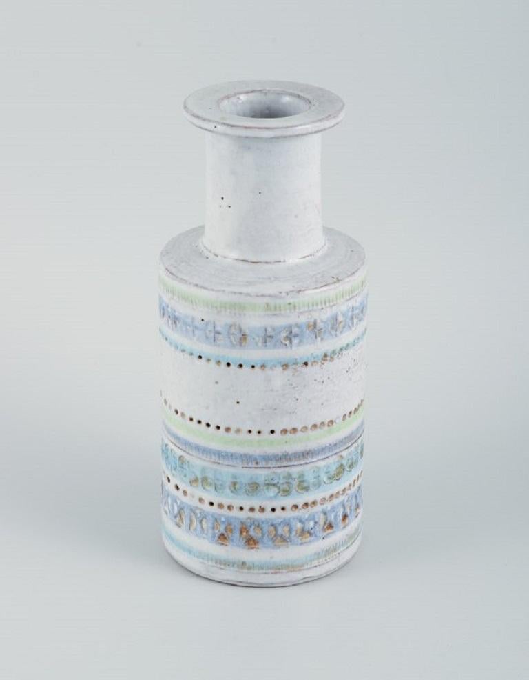 Aldo Londi for Bitossi, Italy, Cylindrical Vase in Glazed Ceramic ...