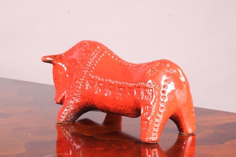 Aldo Londi for Bitossi Red Ceramic Bull For Sale at 1stDibs | bitossi ...