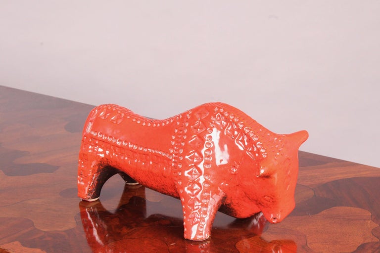 Aldo Londi for Bitossi Red Ceramic Bull For Sale at 1stDibs | bitossi ...