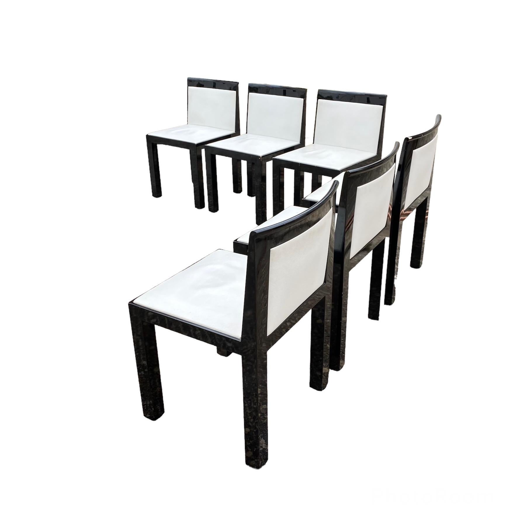 Aldo Rossi and Luca Meda Set of 6 "Teatro" Dining Chairs for Molteni ...