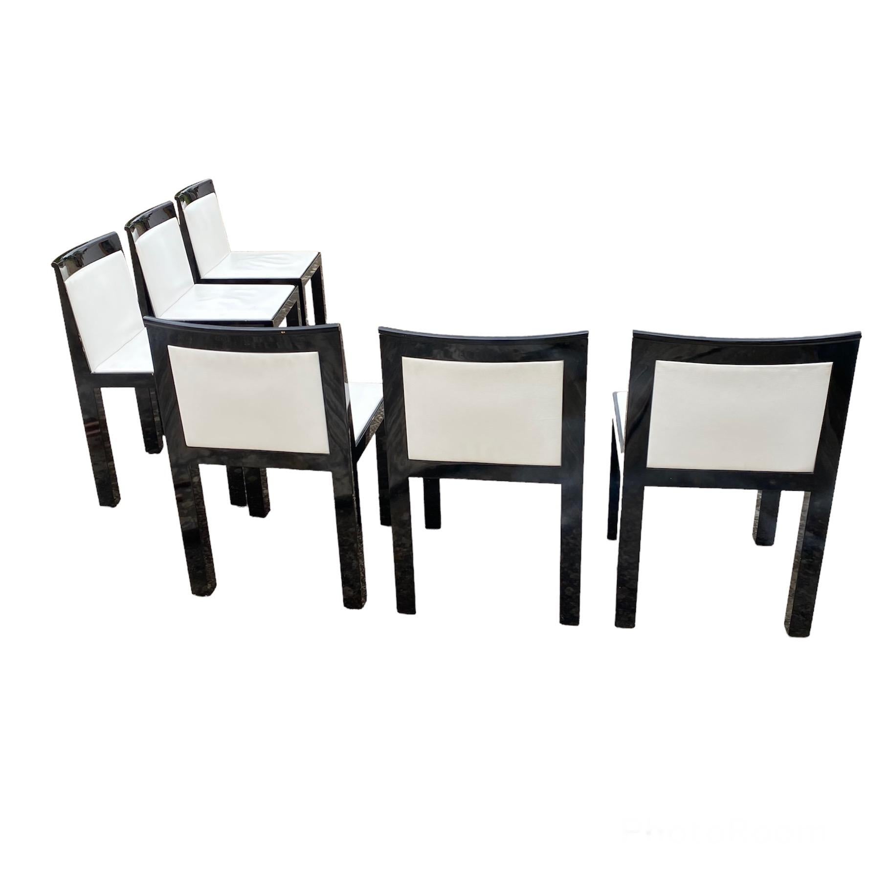 Aldo Rossi and Luca Meda Set of 6 "Teatro" Dining Chairs for Molteni ...