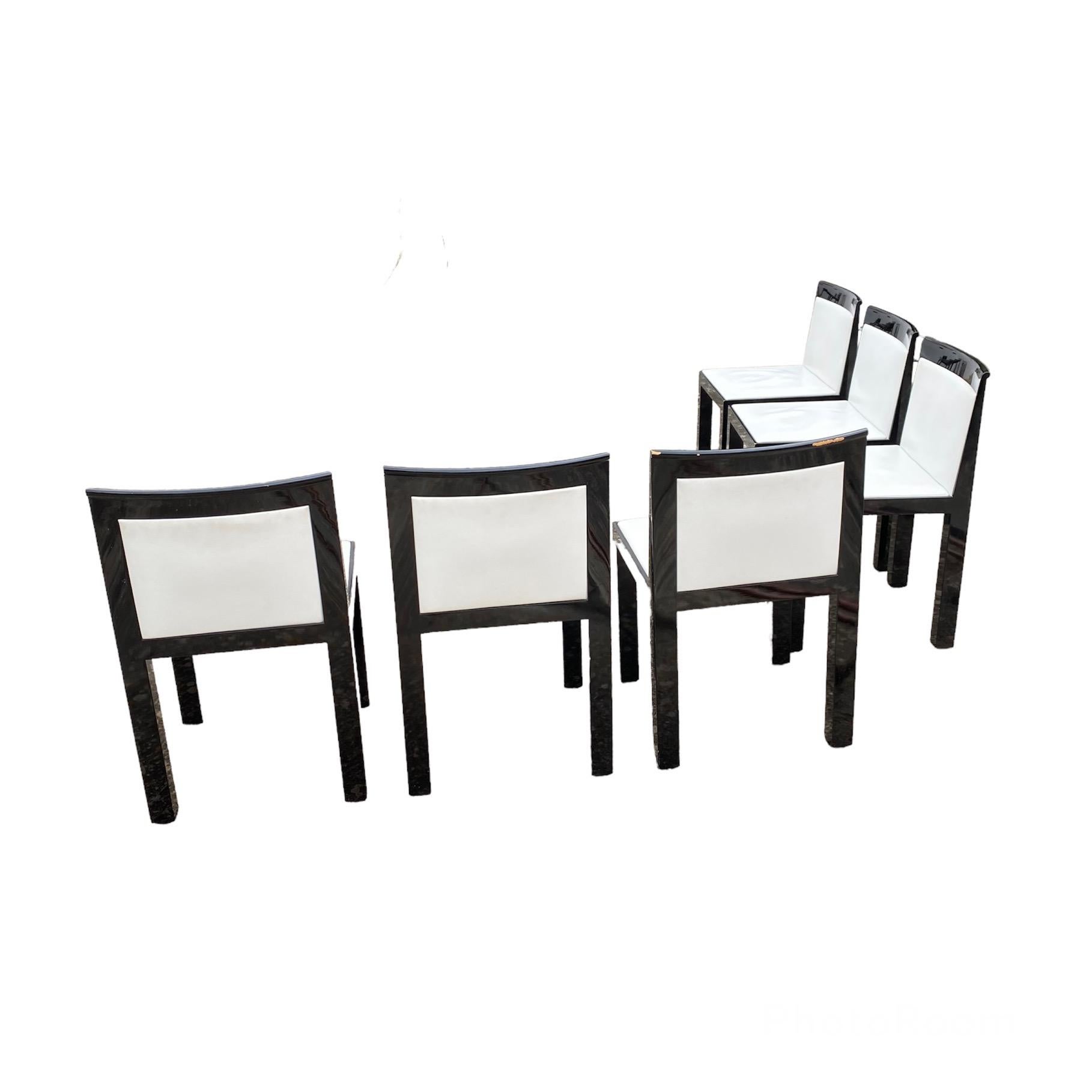 Aldo Rossi and Luca Meda Set of 6 "Teatro" Dining Chairs for Molteni ...