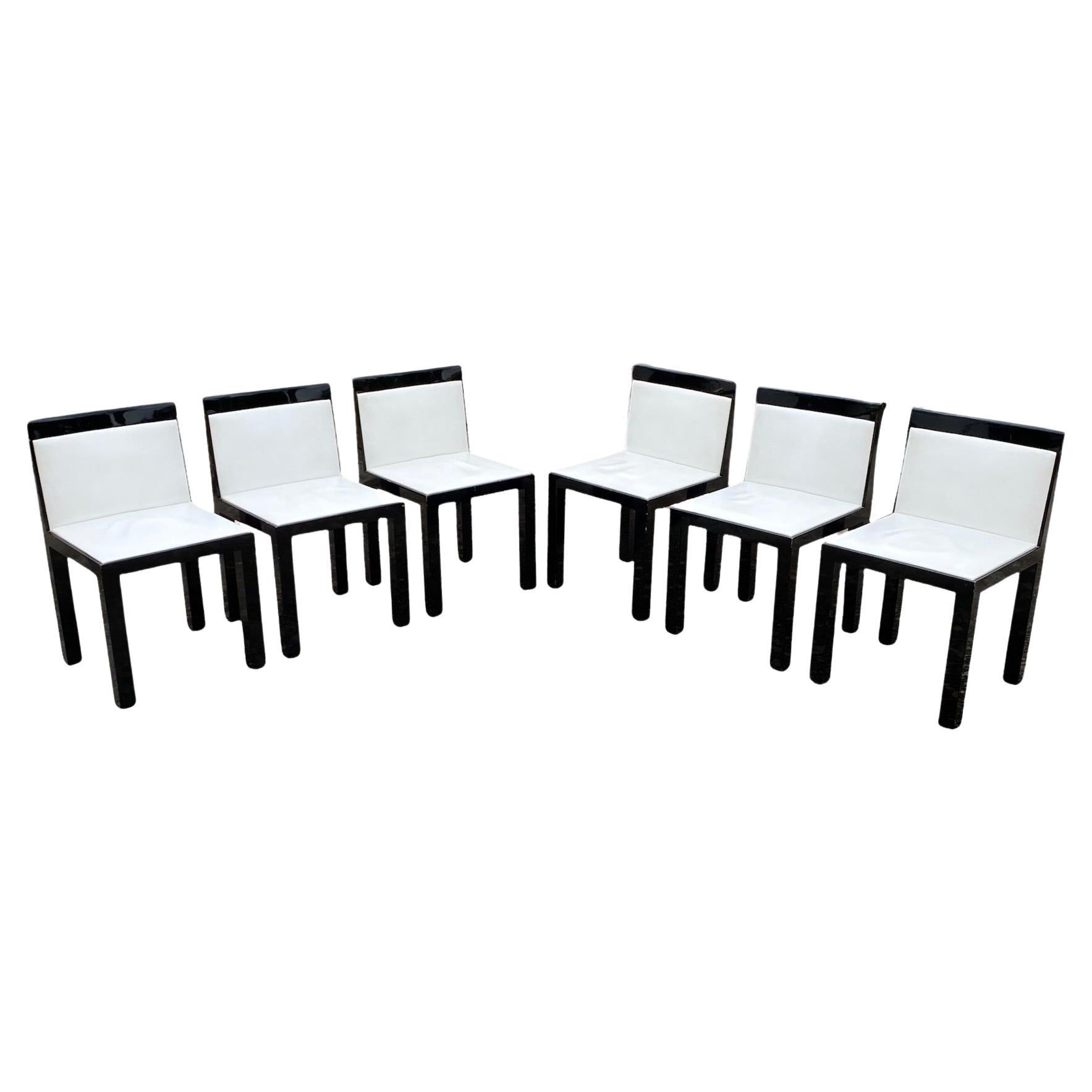 Aldo Rossi and Luca Meda Set of 6 "Teatro" Dining Chairs for Molteni ...