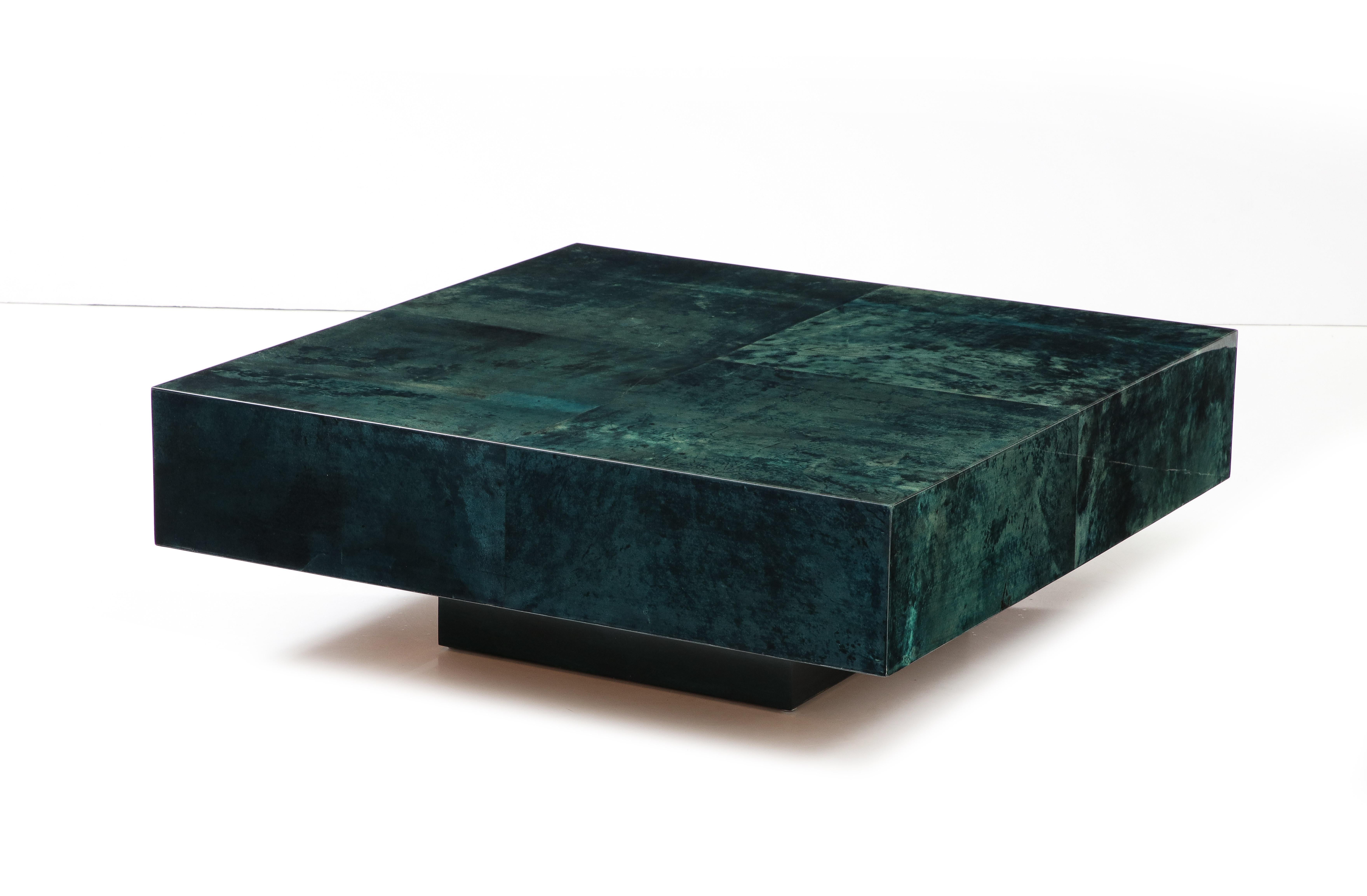 Aldo Tura Aqua Vellum Floating Coffee Table, Italy, 1970's For Sale at ...