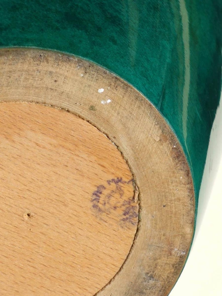 Aldo Tura by Macabo Midcentury Italy 1950s Green Malachite Goatskin ...