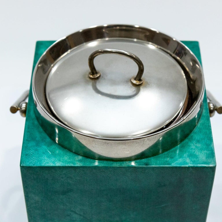 Aldo Tura Goatskin Ice Bucket For Sale at 1stDibs