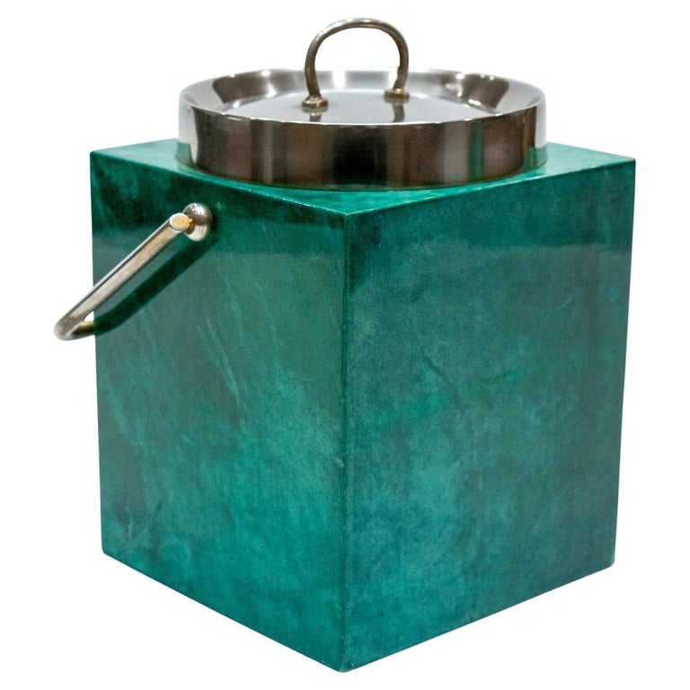 Aldo Tura Goatskin Ice Bucket For Sale at 1stDibs