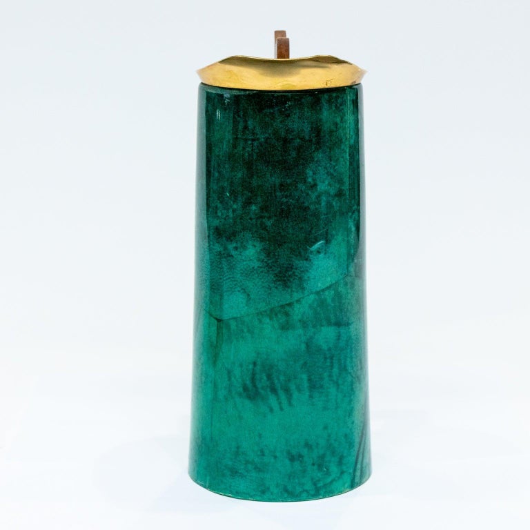 Aldo Tura Goatskin Thermos For Sale at 1stDibs