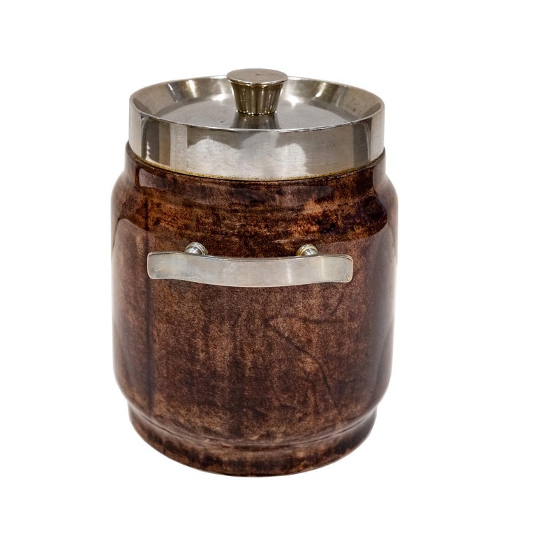 Aldo Tura Ice Bucket in Lacquered Goatskin 1970s For Sale at 1stDibs