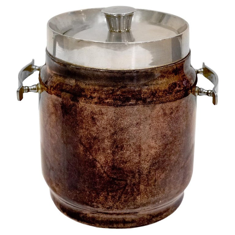 Aldo Tura Ice Bucket in Lacquered Goatskin 1970s For Sale at 1stDibs