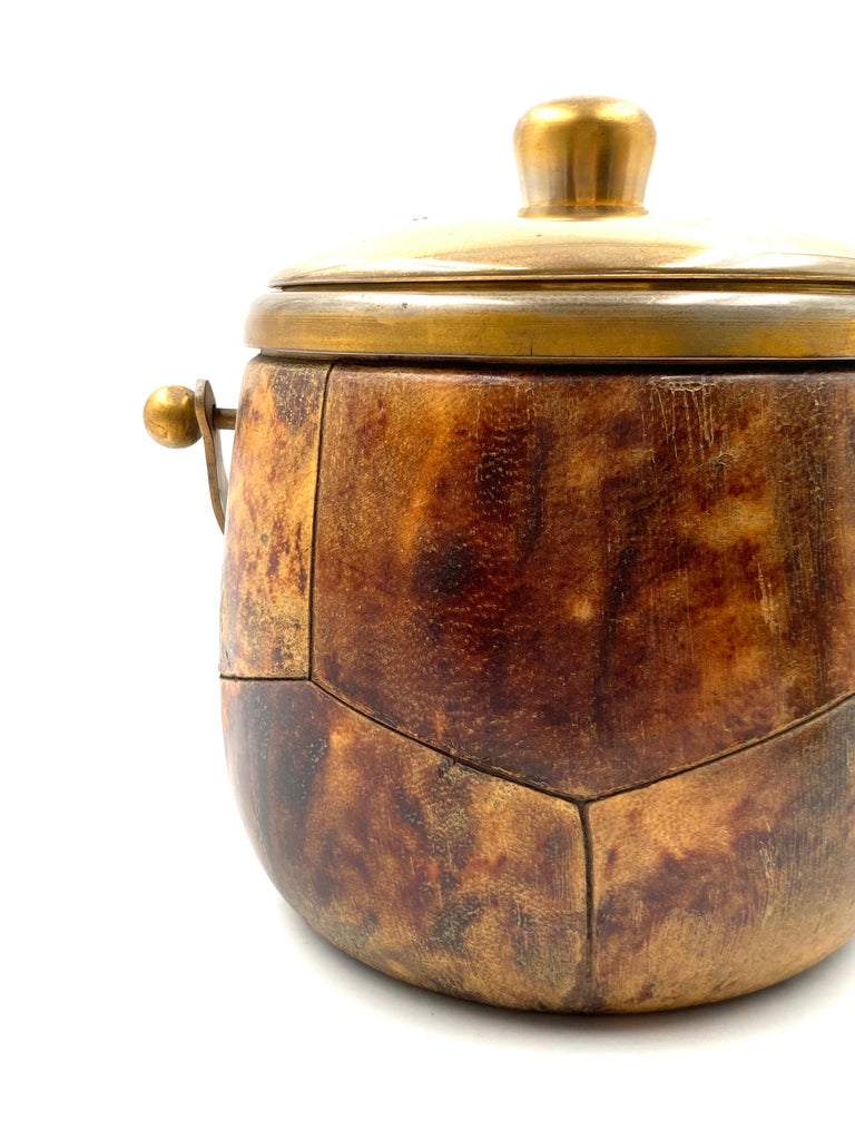 Aldo Tura, Luxury Barware Set in Brass and Parchment, Italy, Early ...