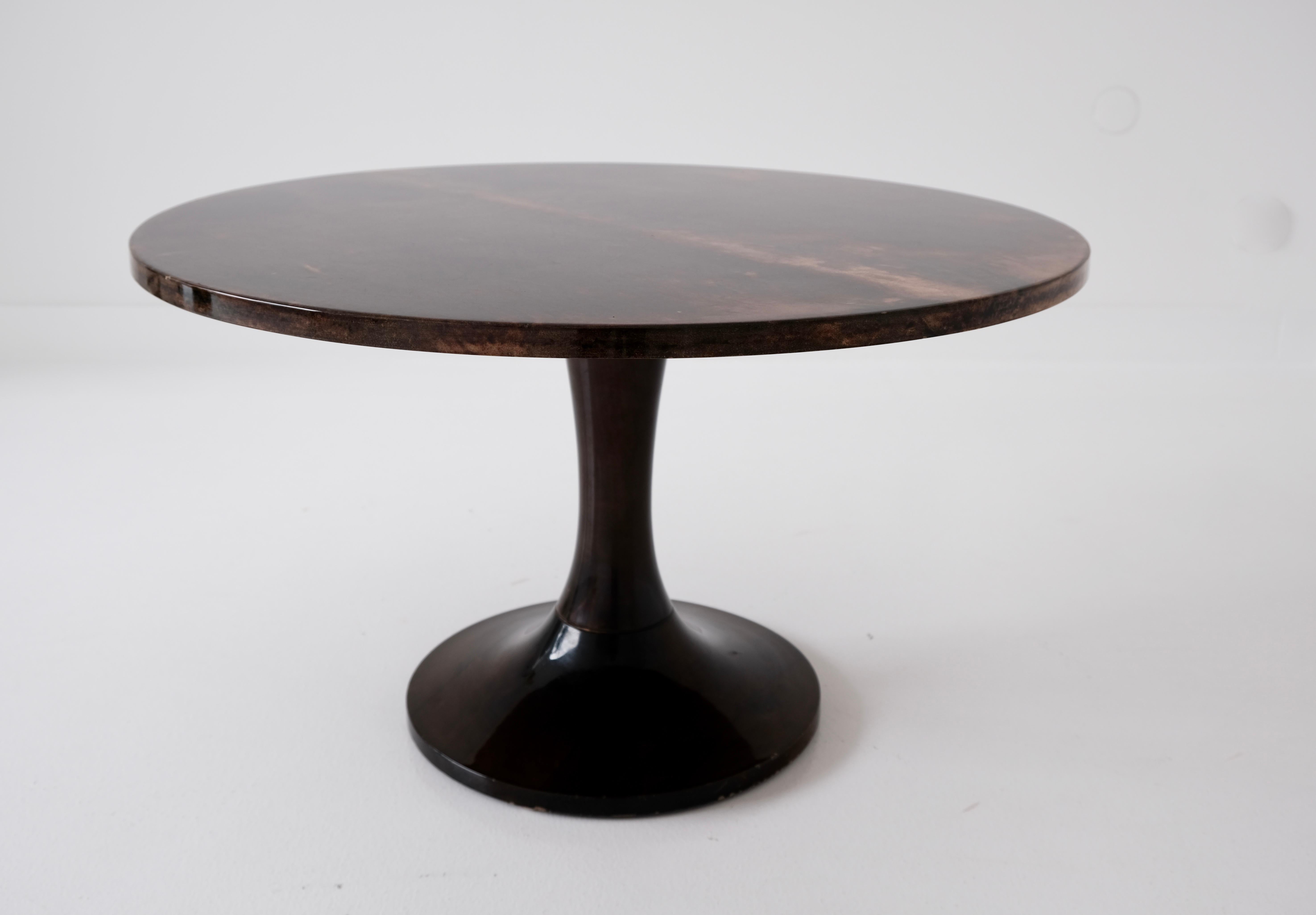 Aldo Tura Side Table with Lacquered Goat Skin, Italy, 1960s For Sale at ...