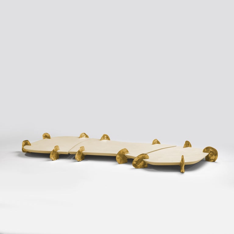 Aldus, "Lake Parchment" Centerpiece, Parchment, Bronze Decoration ...