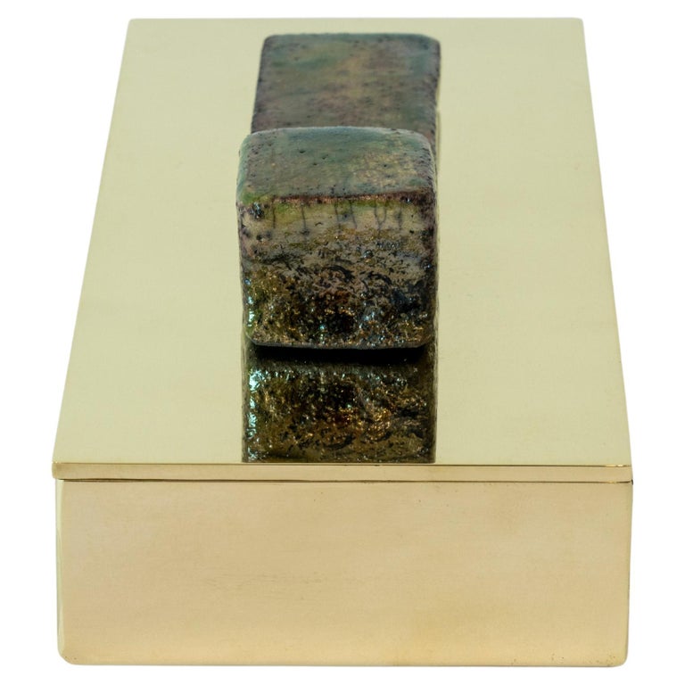 Aldus, Patricius, Brass and Raku Accessory Box, Italy, 2022 For Sale at ...