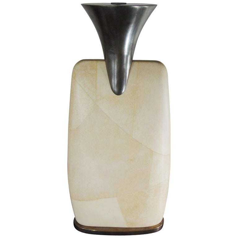 Aldus "Perseo" Vase, Parchment, Bronze, Contemporary For Sale at 1stDibs