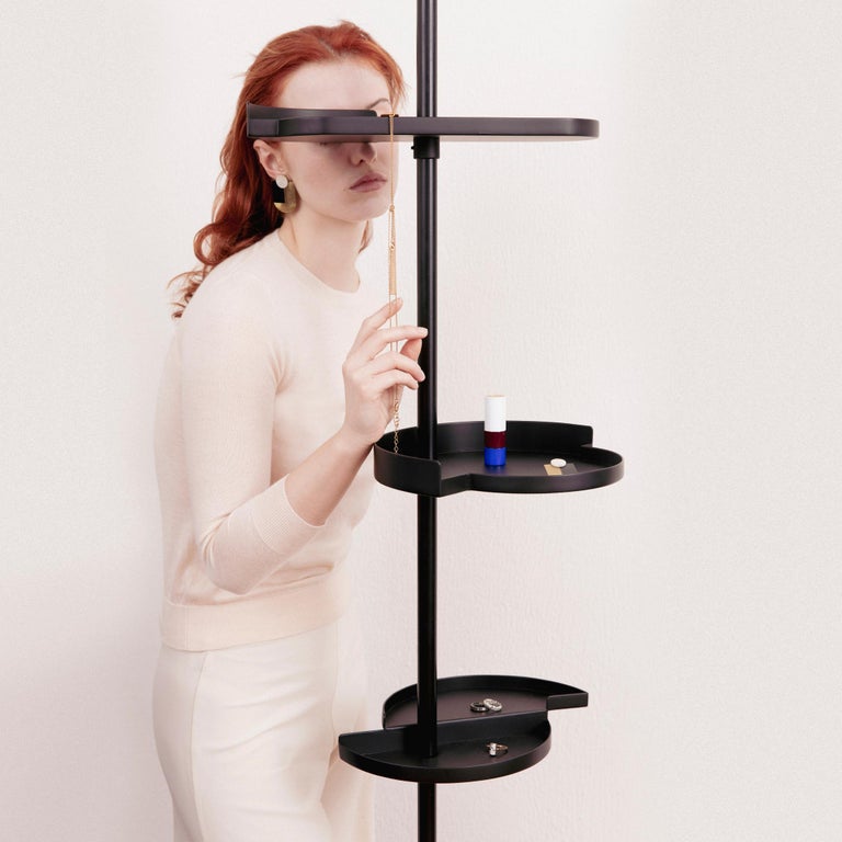 Alea Contemporary Minimal Telescopic Shelf Display Black Metal Limited ...