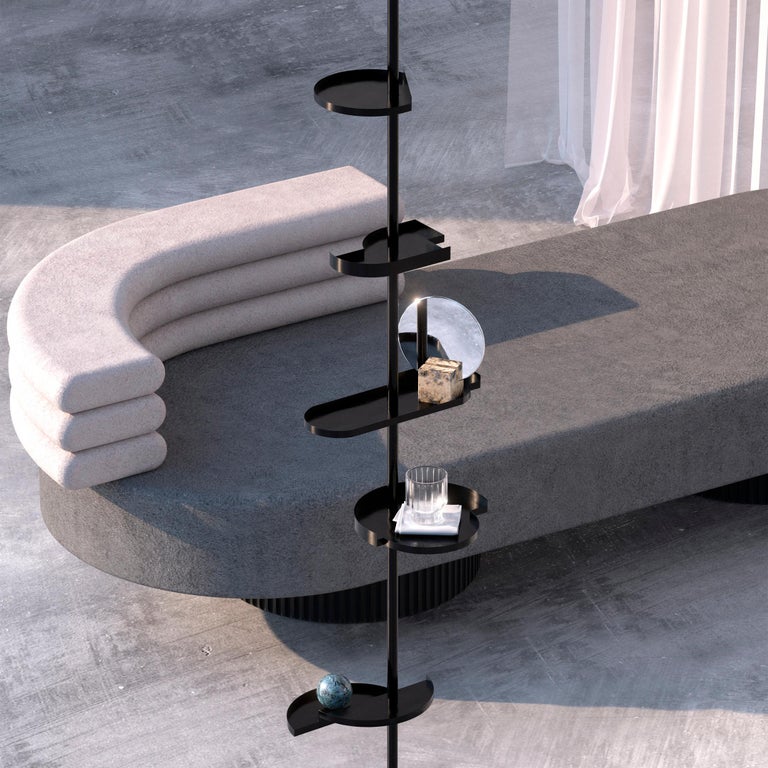 Alea Contemporary Minimal Telescopic Shelf Display Black Metal Limited ...