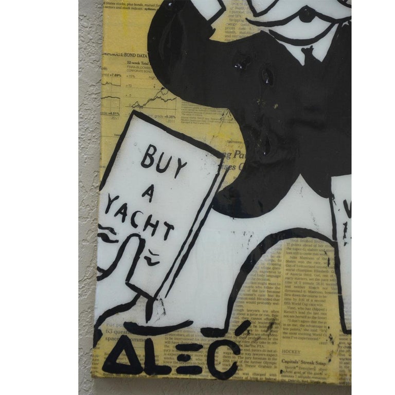 Alec Monopoly - Original Alec Monopoly Acrylic "What to Buy " Painting ...