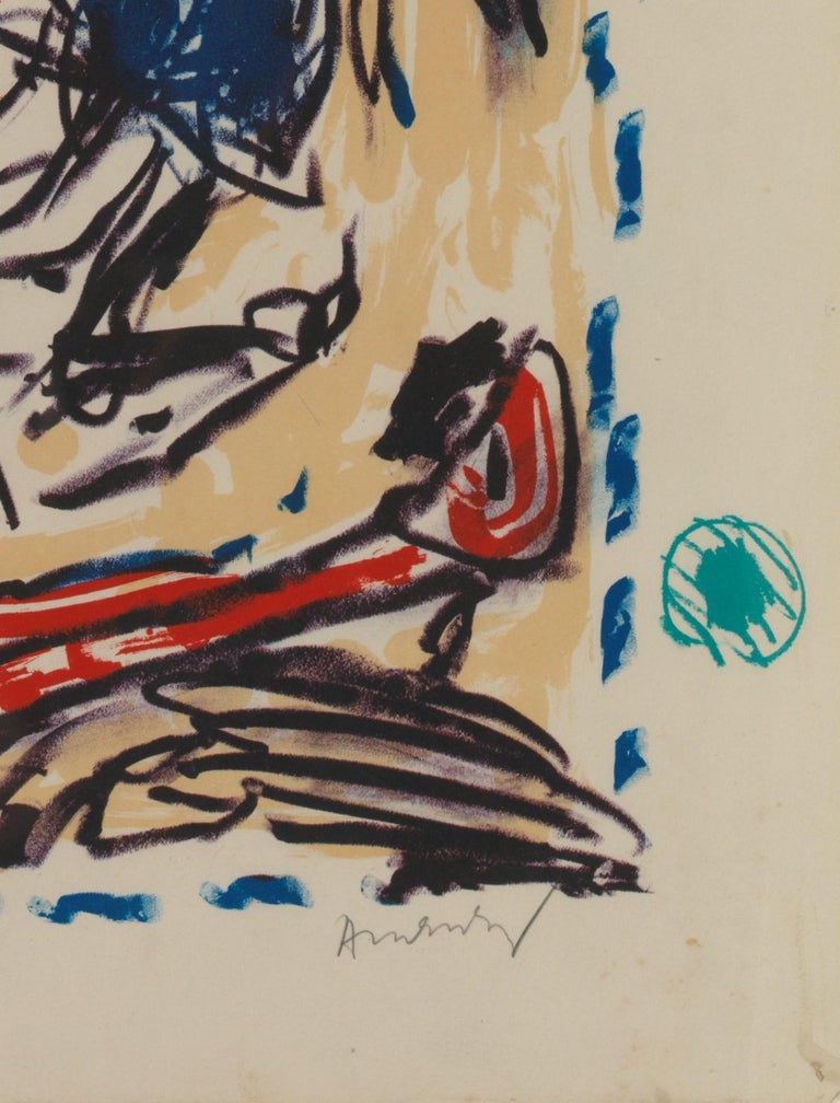 Alechinsky Pierre '1927-' Abstract Lithography Framed and Signed at 1stDibs