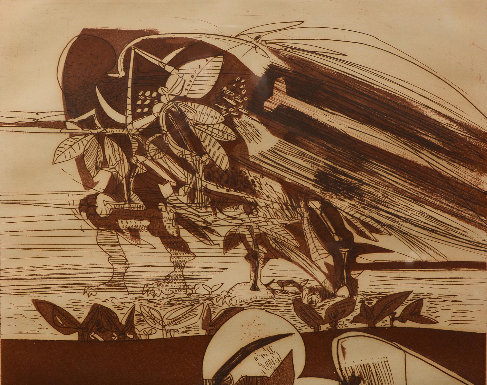 Alejandro Obregon Signed Artist Proof Print "Boceto Para Un Condor" at ...