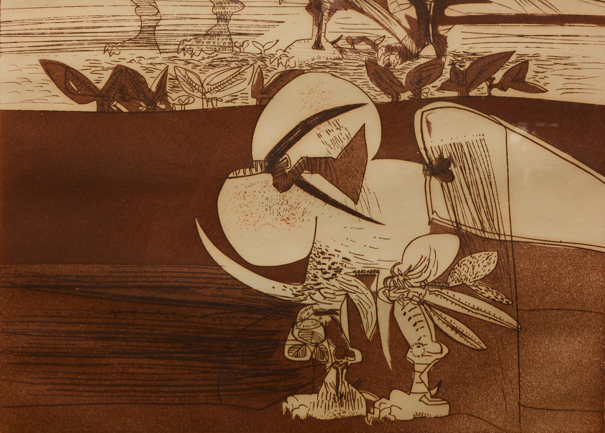 Alejandro Obregon Signed Artist Proof Print "Boceto Para Un Condor" at ...