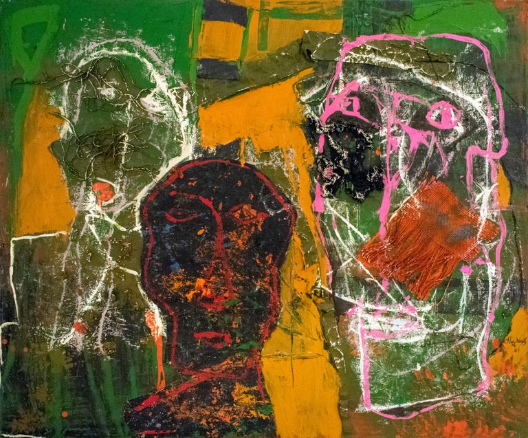 Alejandro Santiago - Untitled, Oil and Mixed Media On Canvas ...