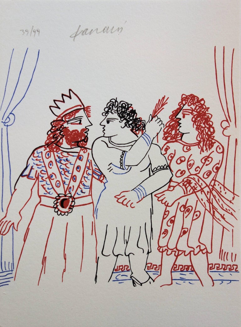 Alekos Fassianos - Mythology : King and Greek Couple - Original ...