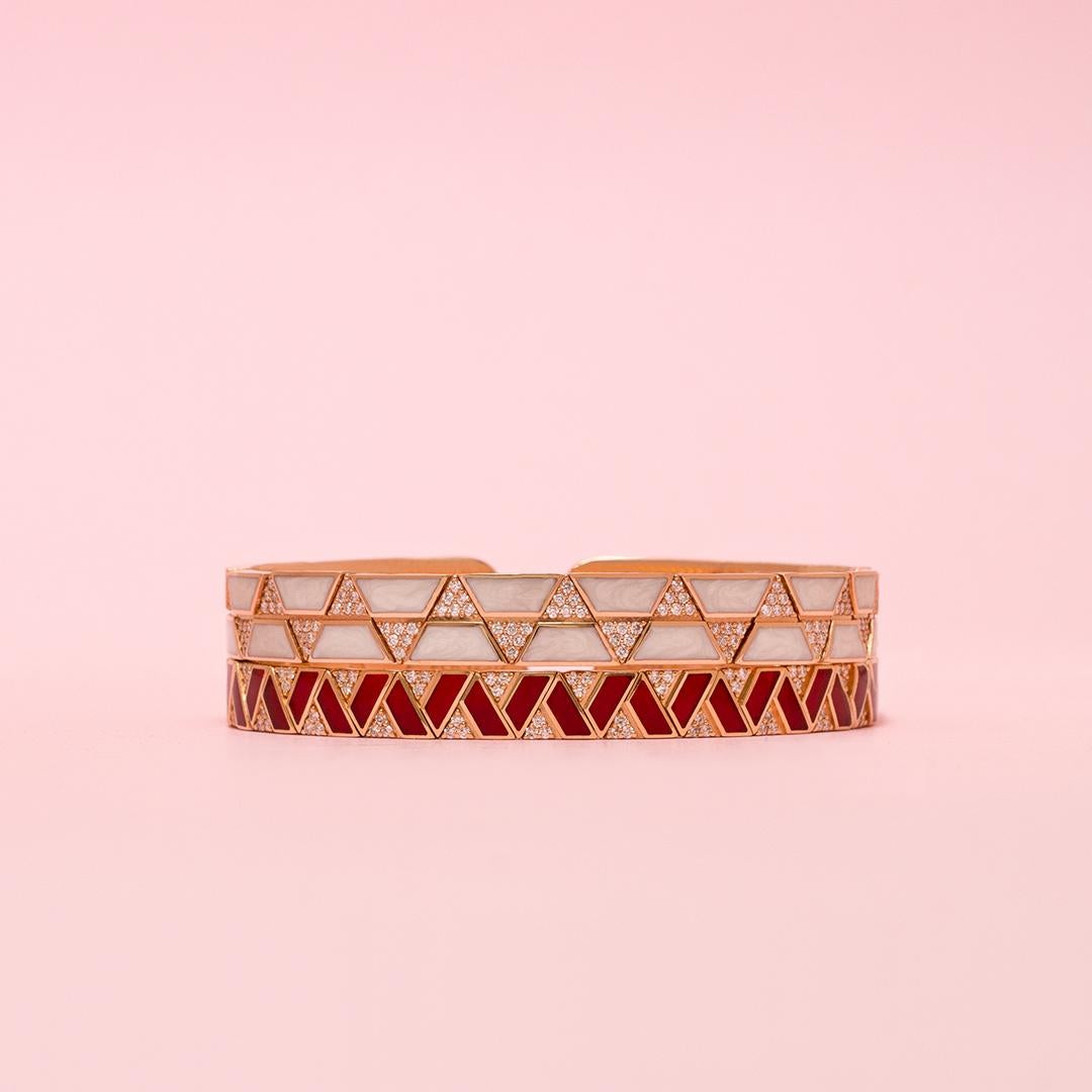 Alessa Abu Dhabi Unity Stack 18 Karat Rose Gold Unity Stacks Collection ...