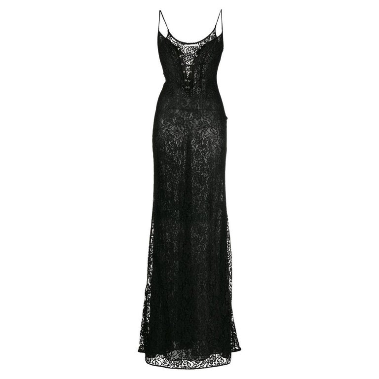 Alessandra Rich Lace Corset-panel Gown Dress at 1stDibs