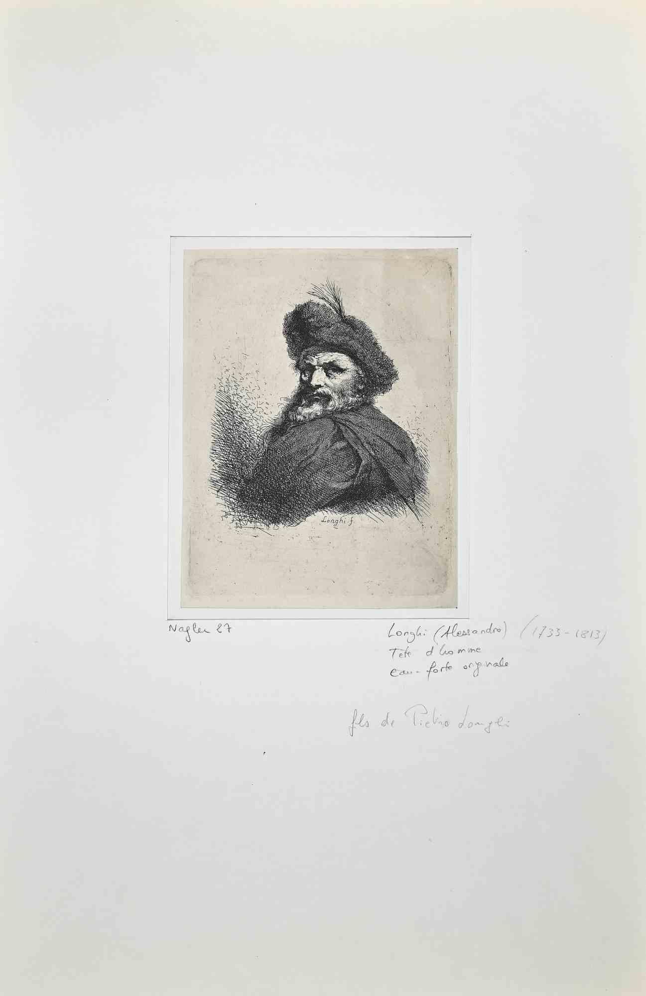 Alessandro Longhi - Tête d'Homme - Etching By Alessandro Longhi - Mid-18th Century For Sale at ...