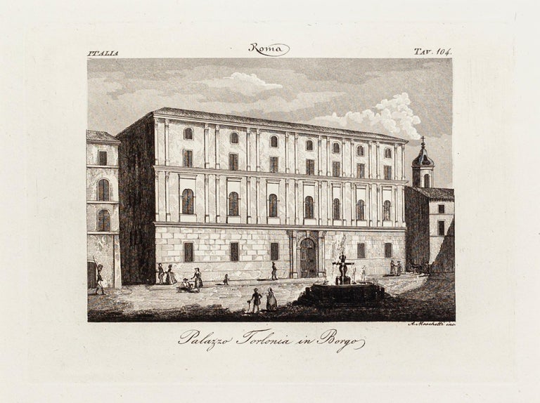 Alessandro Moschetti - Palazzo Torlonia in Borgo - Original Etching by ...