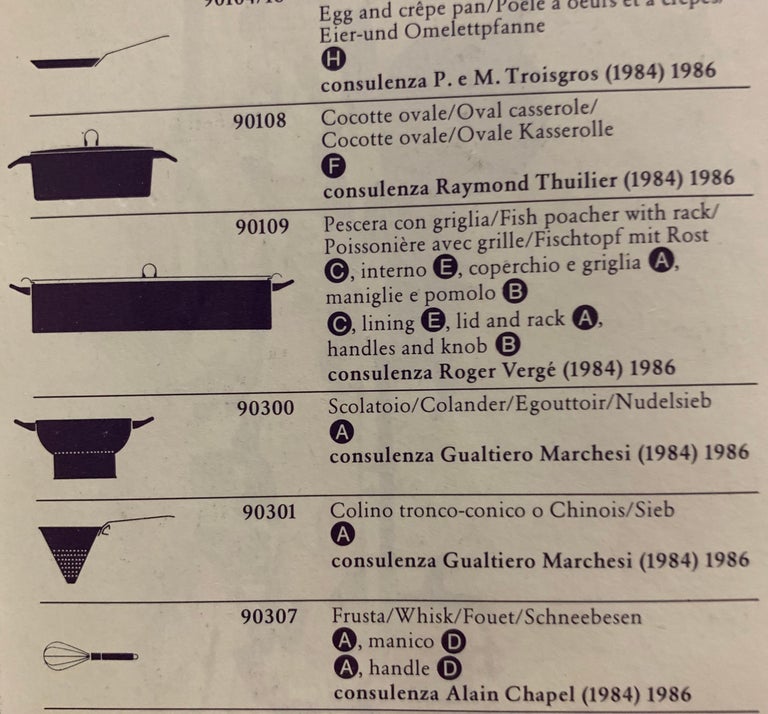 Alessi Italy Richard Sapper Designed Fish Poacher Copper Pot with Rack ...