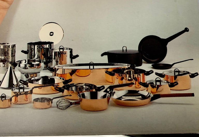 Alessi Italy Richard Sapper Designed Fish Poacher Copper Pot with Rack ...