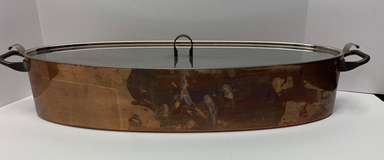 Alessi Italy Richard Sapper Designed Fish Poacher Copper Pot with Rack ...