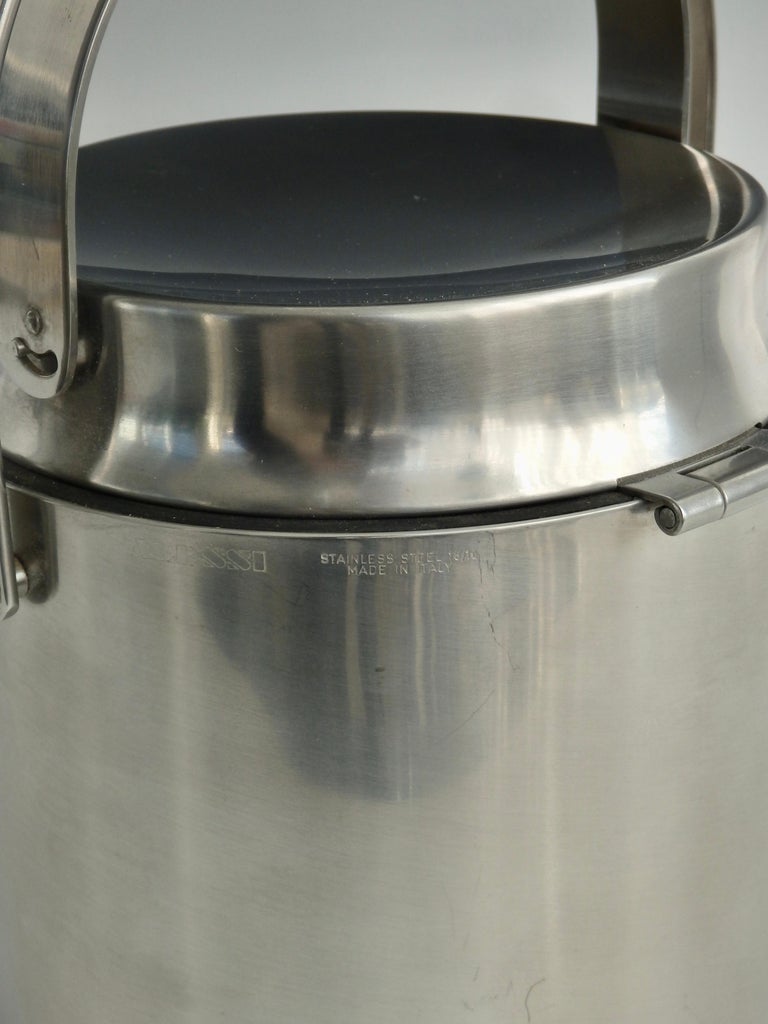 Alessi Italy Stainless Steel Ice Bucket with Mechanical Lid at 1stDibs ...