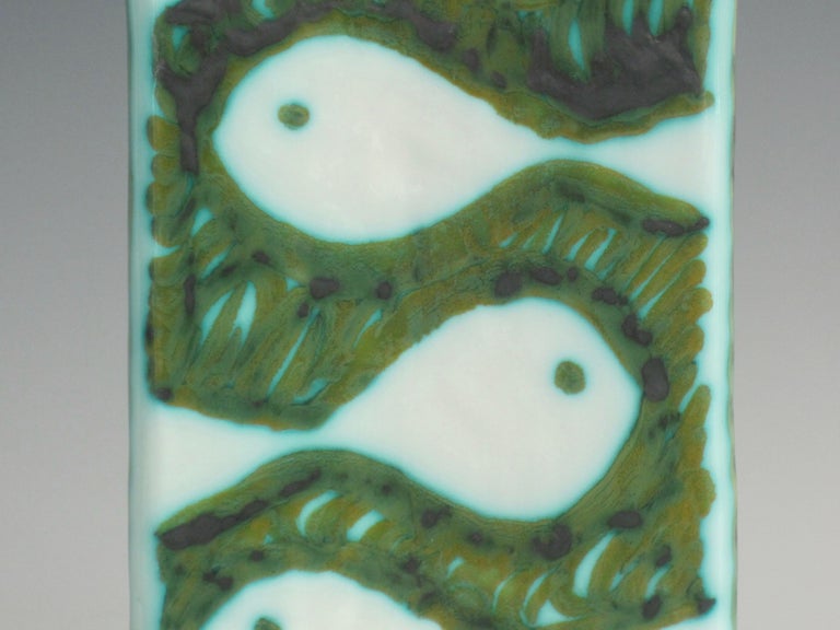 Alessio Tasca for Raymor Double Sided Rectangular Ceramic Vase For Sale ...