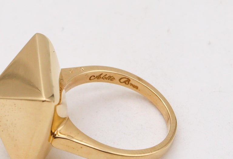 Aletto Brothers Stackable Large Pyramide Ring in 18kt Yellow Gold with ...