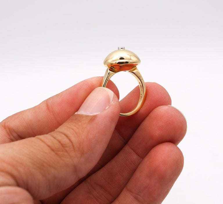 Aletto Brothers Stackable Large Round Ring in 18kt Yellow Gold with a ...