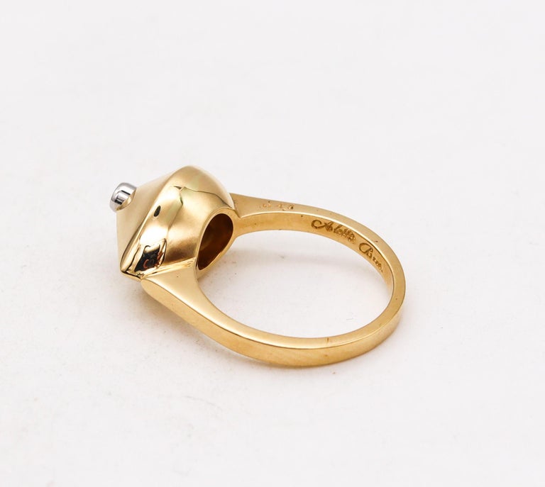 Aletto Brothers Stackable Medium Pear Shaped Ring in 18kt Yellow Gold ...